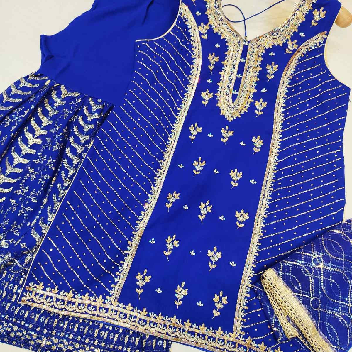 Extravagant Cut Dana Hand Embroidered Boutique Sharara Suit - 5 Colors ...